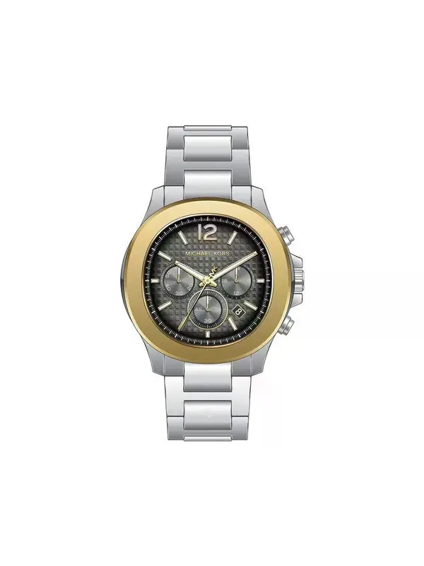Michael Kors Analogue Watch With Gold-tone Bezel - Grey