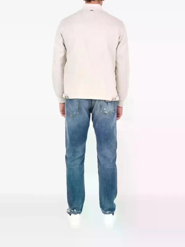 Herno Buttoned Bomber Jacket - Neutrals