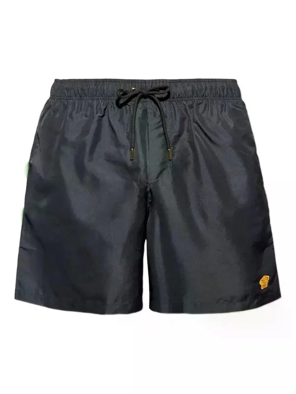 Versace Logo-patch Swim Shorts - Black