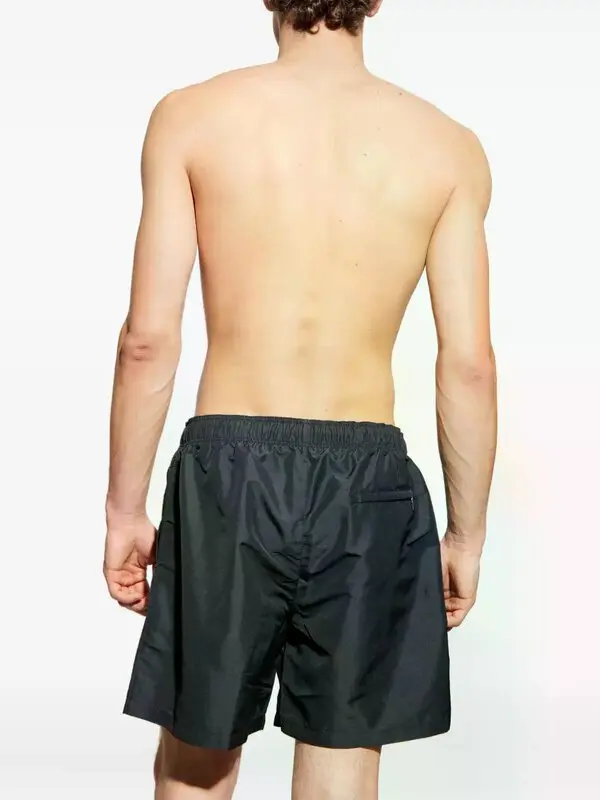 Versace Logo-patch Swim Shorts - Black