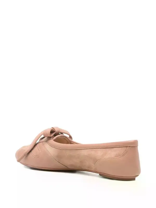 GIANVITO ROSSI Vault Lace-up Ballerina Flats - Pink