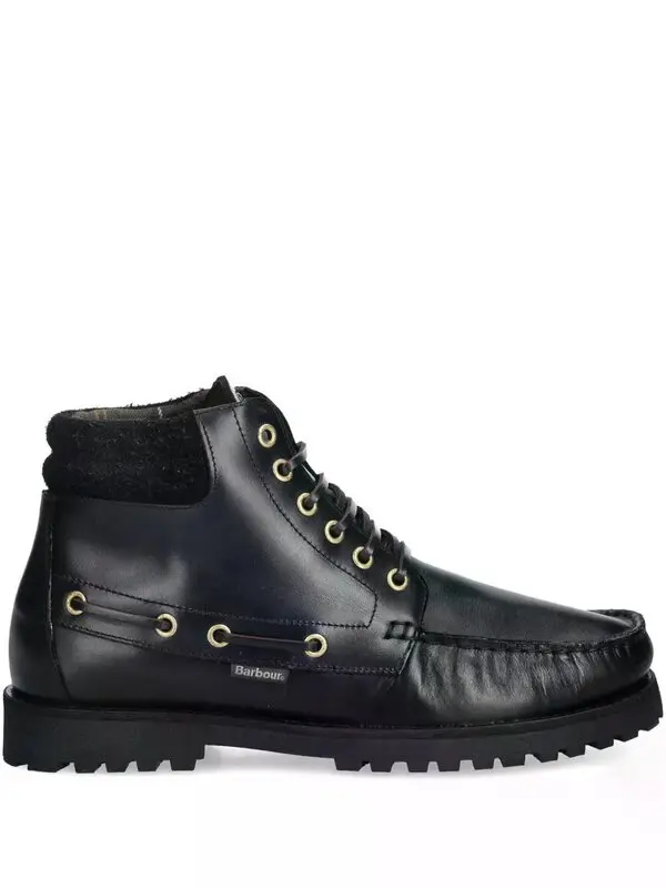 Barbour 30mm Tiller Eyelet Lace-up Boots - Black