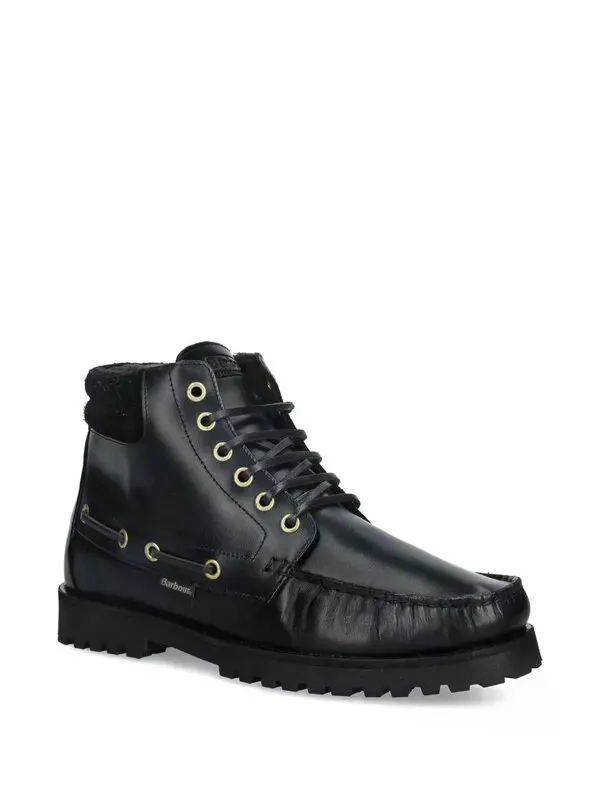 Barbour 30mm Tiller Eyelet Lace-up Boots - Black