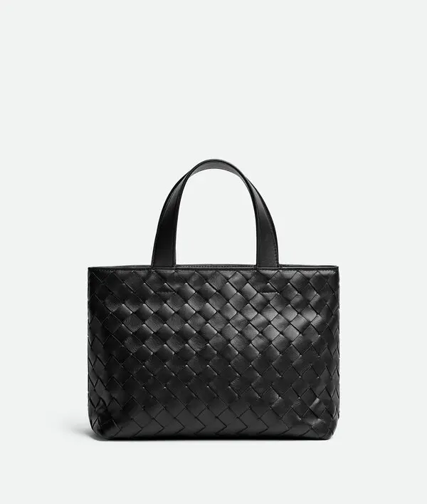 BOTTEGA  VENETA Mini Intrecciato Zipped Tote - Black