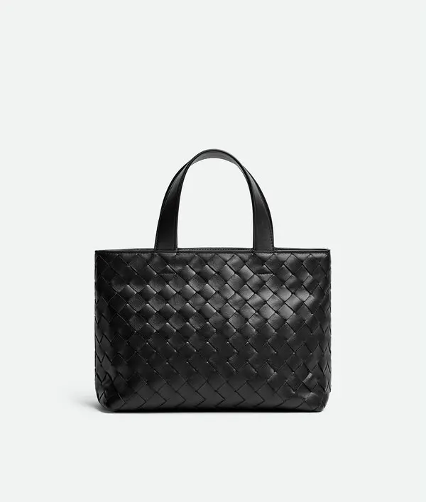 Bottega Veneta Mini Intrecciato Zipped Tote - Black