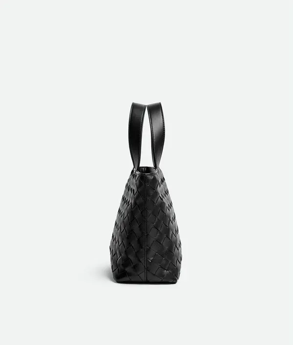 Bottega Veneta Mini Intrecciato Zipped Tote - Black