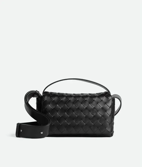 BOTTEGA  VENETA Bottega Veneta Intrecciato Mini Bag With Flap - Black