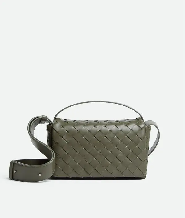 BOTTEGA  VENETA Bottega Veneta Intrecciato Mini Bag With Flap - Crocodile