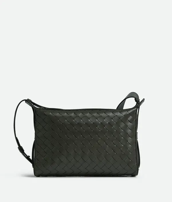 BOTTEGA  VENETA Intrecciato Tribeca Top Handle - Dark Green