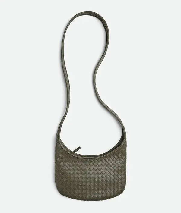 Bottega Veneta Small Veneto Intrecciato Nappa Cross-body Bag - Crocodile