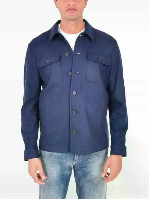 DRUMOHR Buttoned Pocket Overshirt - Blue