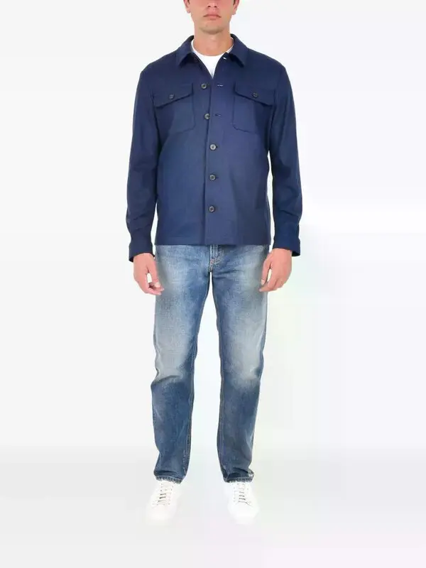 DRUMOHR Buttoned Pocket Overshirt - Blue