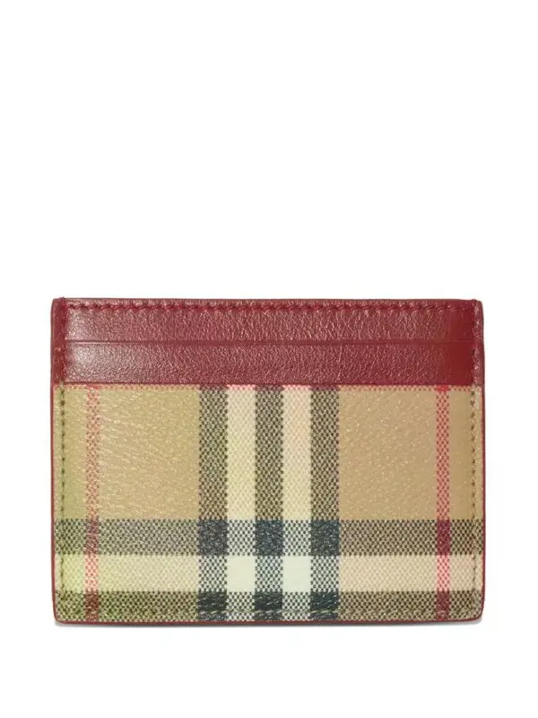 Burberry Check Card Holder - Neutrals