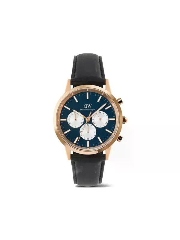 DANIEL WELLINGTON 40mm Round Chronograph Strap Watch - Blue