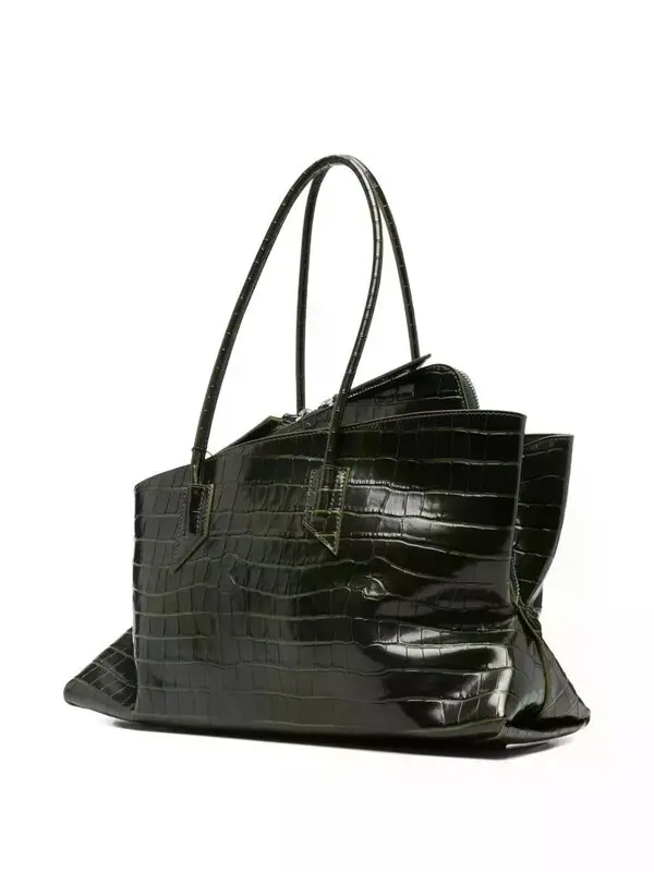 Attico La Passeggiata Croc Embossed Medium Tote Bag