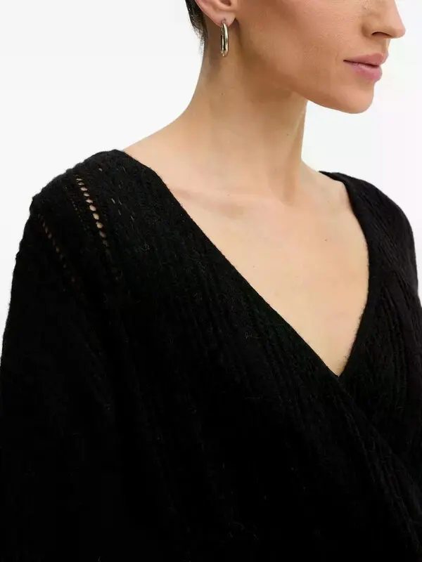 Guess V-neck Pointelle Knit Sweater
