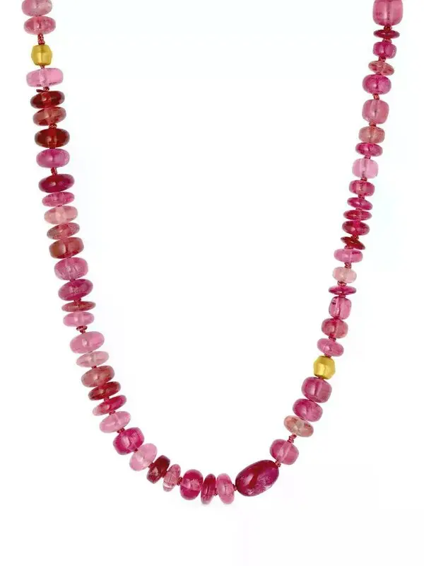 LEIGH MAXWELL 18k Yellow Pink Tourmaline Necklace - Gold