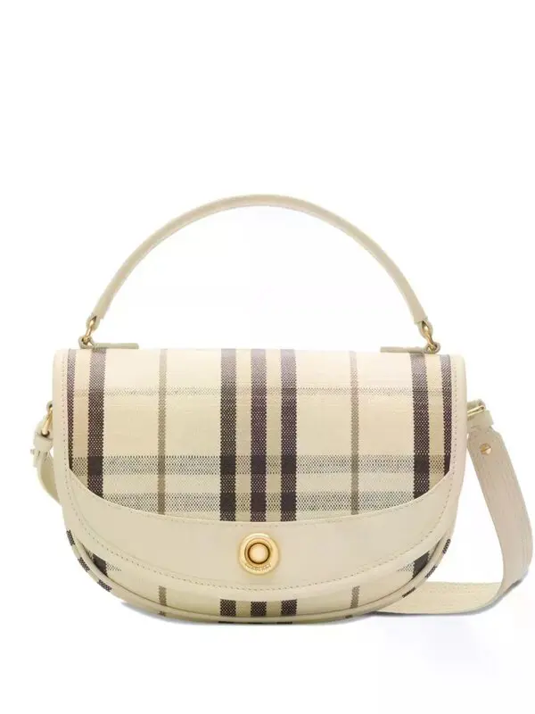 Burberry Highlands Plaid Tote Bag - Neutrals