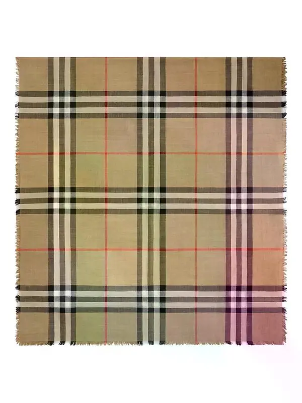 Burberry Vintage Check Frayed-edge Scarf - Brown