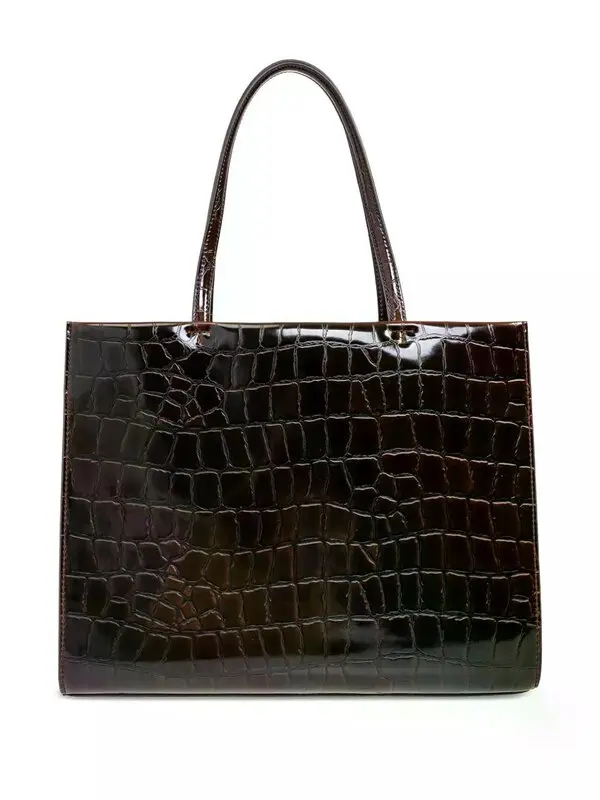 Tory Burch Croc-embossed Logo Tote Bag