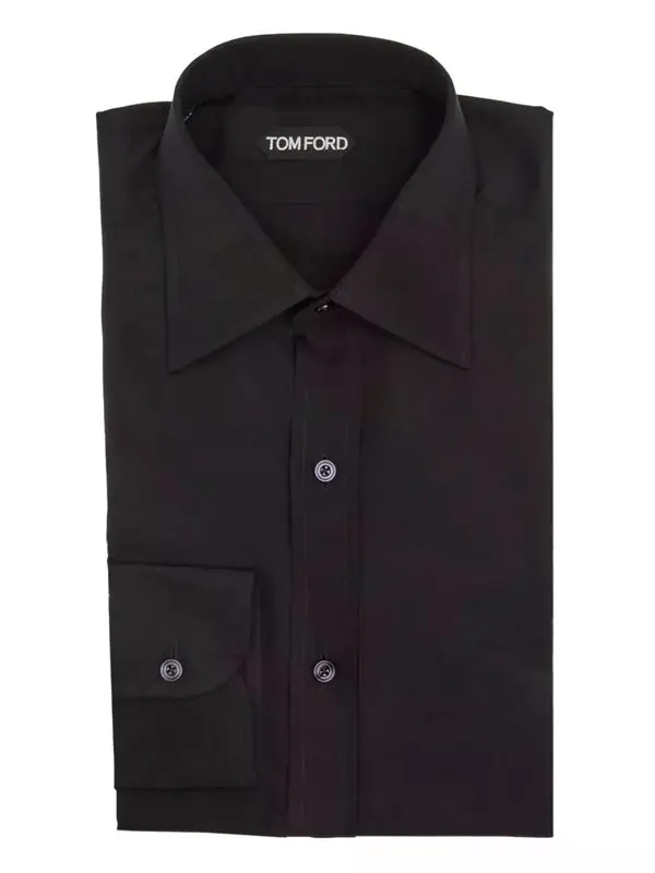 TOM FORD Buttoned Long-sleeve Shirt - Black