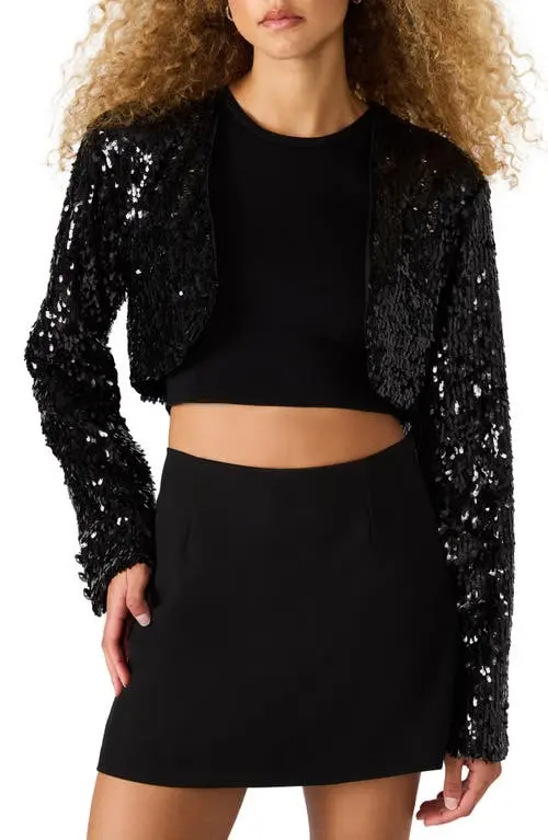 Steve Madden Amandaline Crop Sequin Jacket