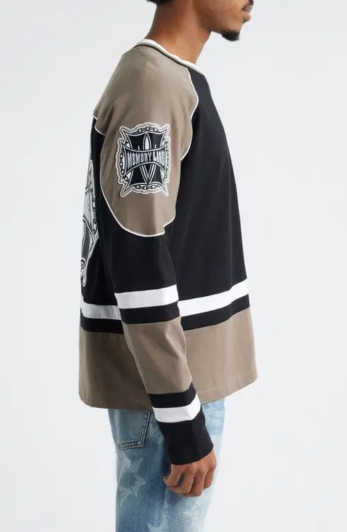 MEMORY LANE Oversize Shield Hockey Jersey
