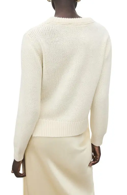 Mango Tie-detailed Slit Crewneck Sweater