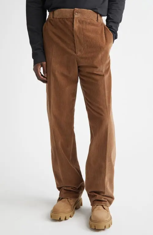 Moncler Corduroy Straight-leg Trousers - Brown