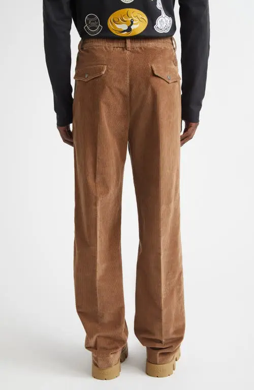 Moncler Corduroy Straight-leg Trousers - Brown