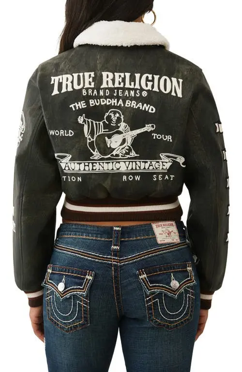 True Religion Aviator Cropped Jacket