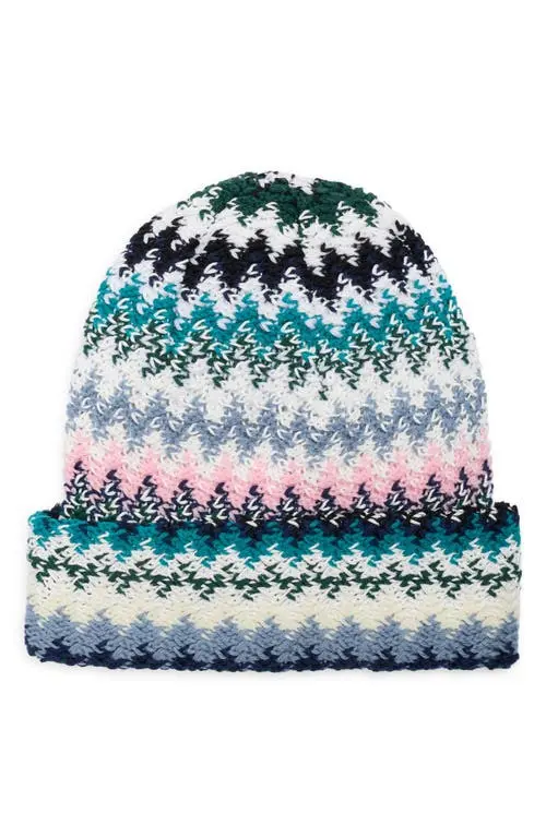Missoni Zigzag Wool Beanie - Blue Multi
