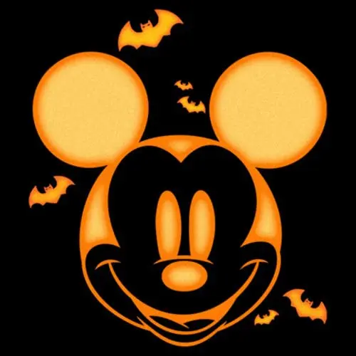 MICKEY & FRIENDS Halloween Pumpkin Face T-shirt - Black