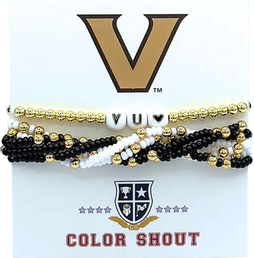 COLOR SHOUT Vanderbilt Lucky 7 Bracelet Set - Yellow Gold