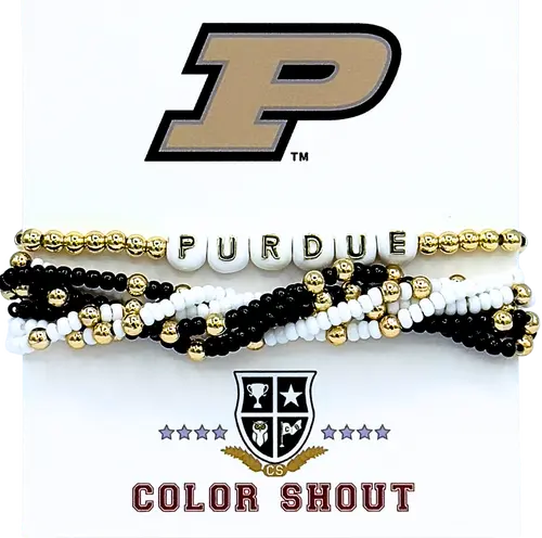 COLOR SHOUT Purdue Bracelet Set - Yellow Gold