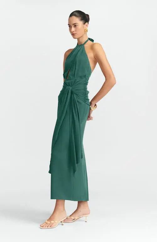 ST MRLO Nessie Midi Dress - Forest Green