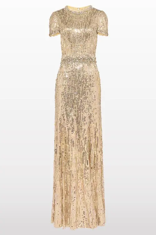 Jenny Packham Celeste Maxi Dress - Pebble