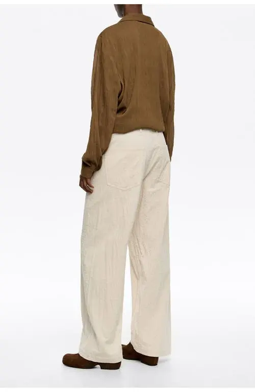 Bimba Y Lola Lead Corduroy Barrel Leg Trousers
