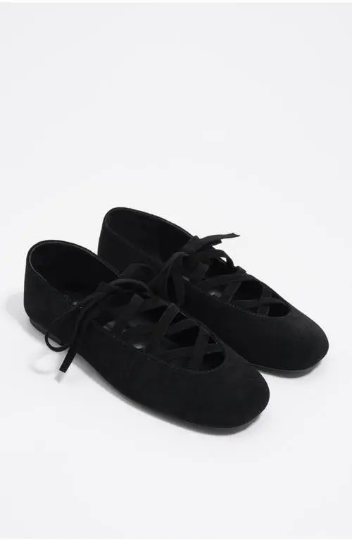 Bimba Y Lola Split Leather Ballerina Flats