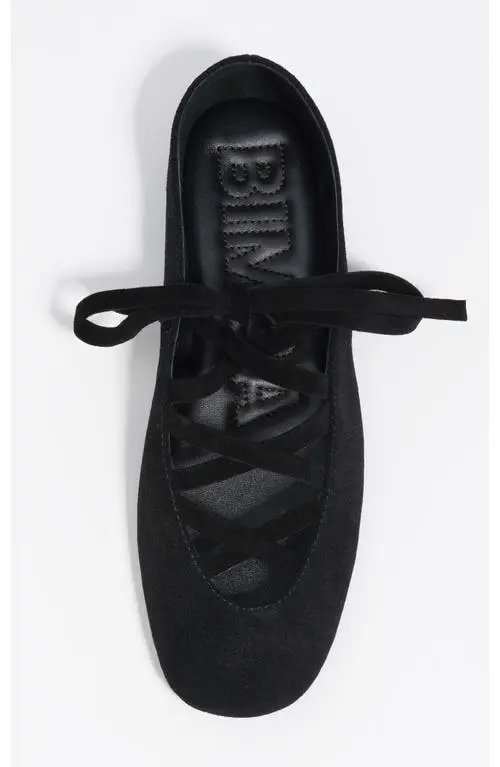 Bimba Y Lola Split Leather Ballerina Flats