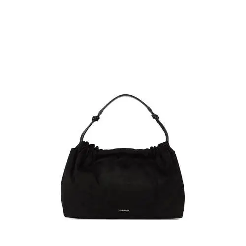 LAMBERT Laravegan Suede Shoulder Bag - Black