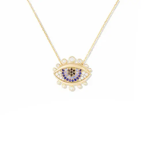 CAMPBELL + CHARLOTTE Juju Evil Eye Charm Necklace - Gold