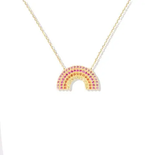CAMPBELL + CHARLOTTE Juju Rainbow Charm Necklace - Gold