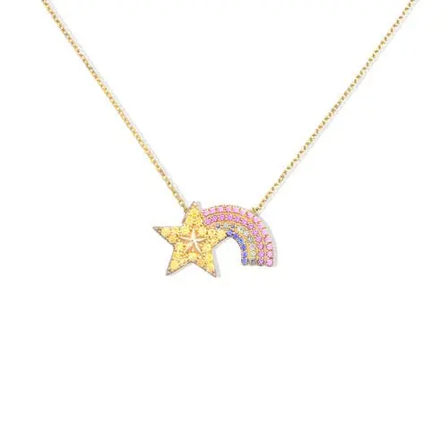 CAMPBELL + CHARLOTTE Juju Shooting Star Charm Necklace - Gold