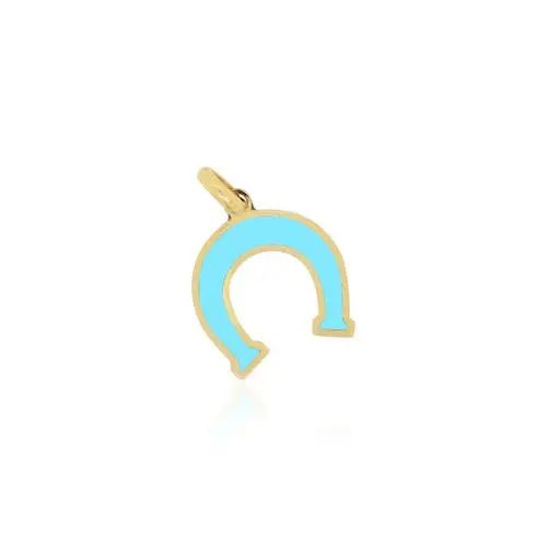 THE LOVERY FINE JEWELRY Horseshoe Charm - Turquoise