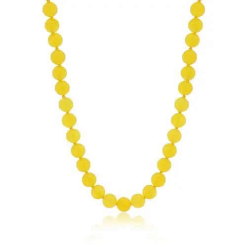 THE LOVERY FINE JEWELRY 14k Yellow Gold Knotted Bead Necklace - Yellow Onyx