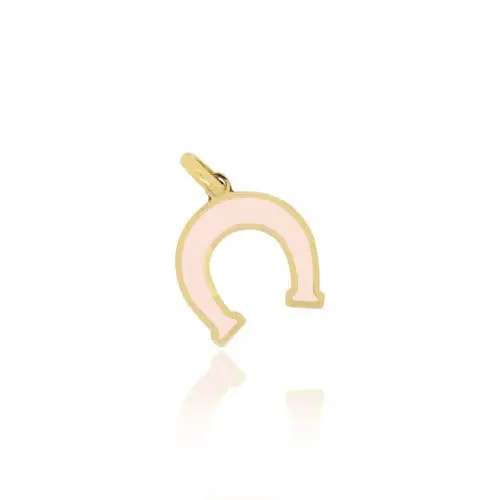 THE LOVERY FINE JEWELRY Horseshoe Charm - Pink Pearl