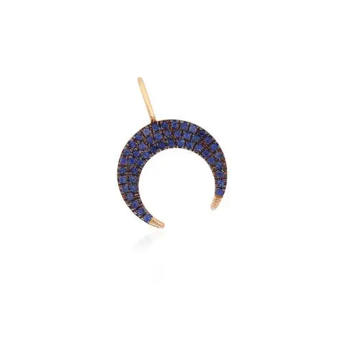 THE LOVERY FINE JEWELRY Crescent Horn Charm - Blue Sapphire