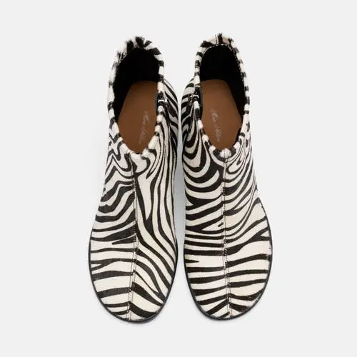 MARC NOLAN Gloria Stiletto Ankle Boots - Zebra