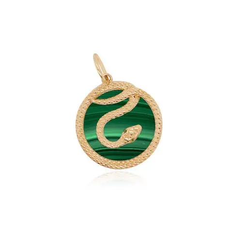 THE LOVERY FINE JEWELRY Snake Charm - Malachite